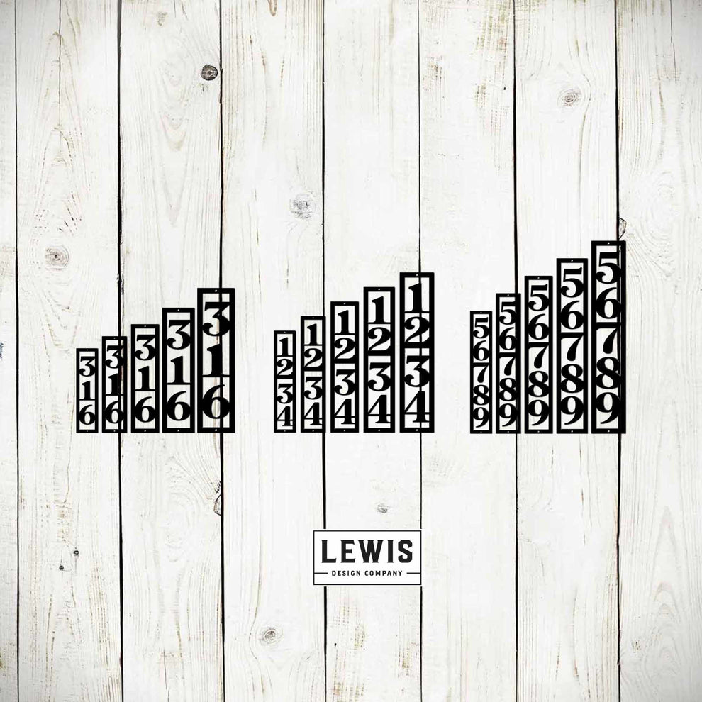 Vertical Address Plaque, Custom Metal Powder Coated Address Sign ...